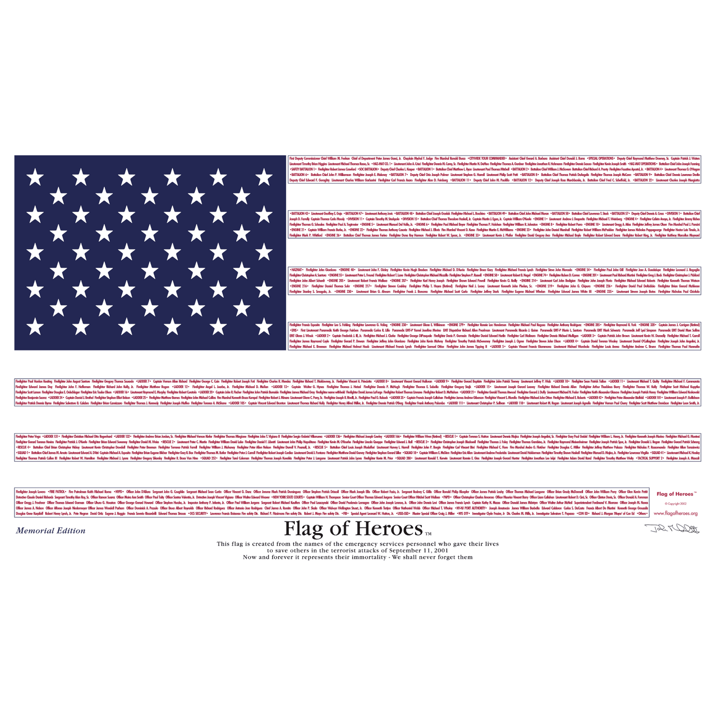 9-11 Flag of Heroes - September 11th memorial – Support Store